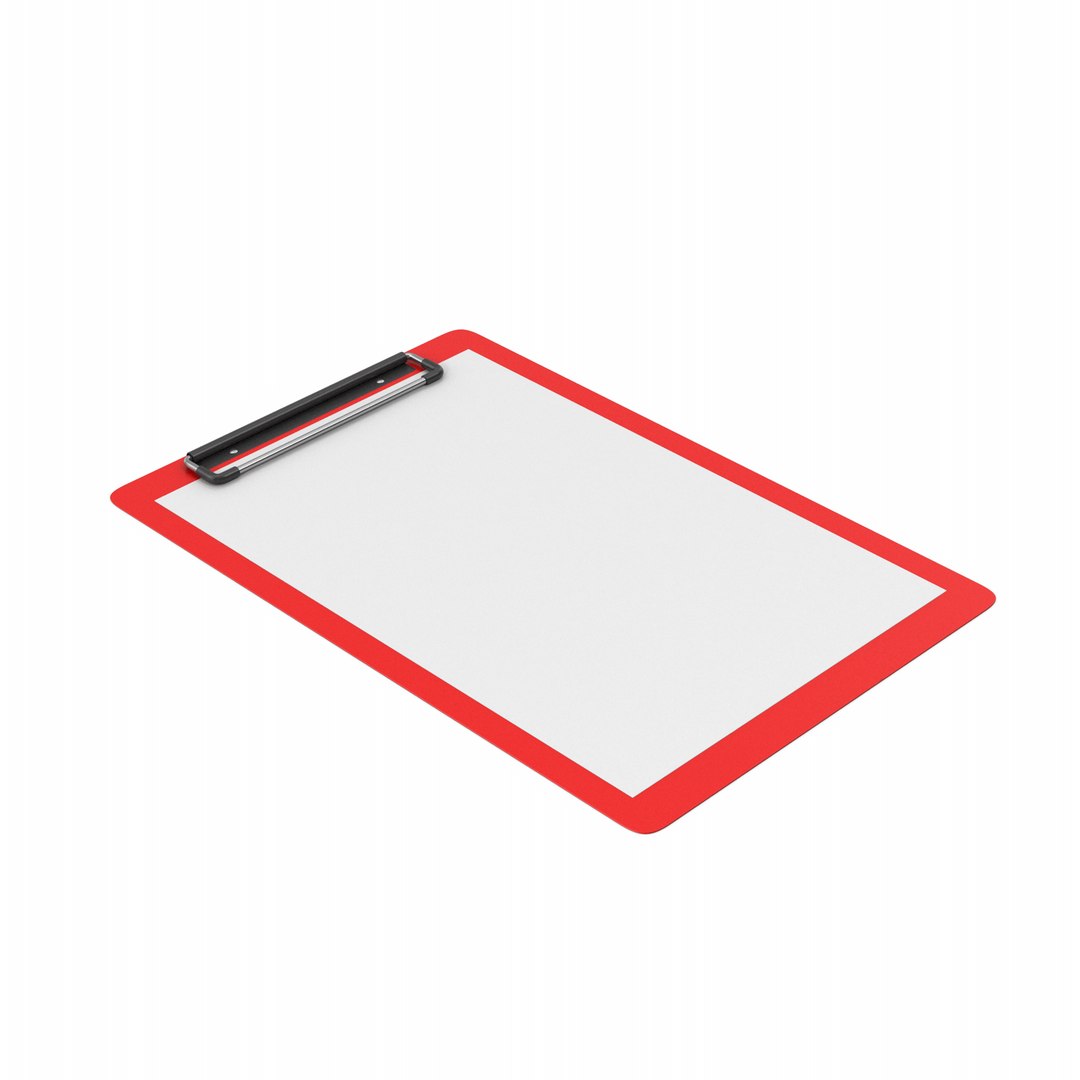 Red Clipboard 3D Model - TurboSquid 1868838
