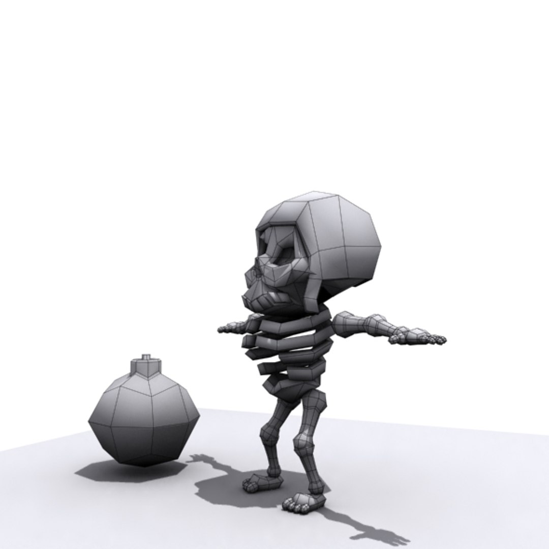 Max Zombie Skeleton Character Cartoony