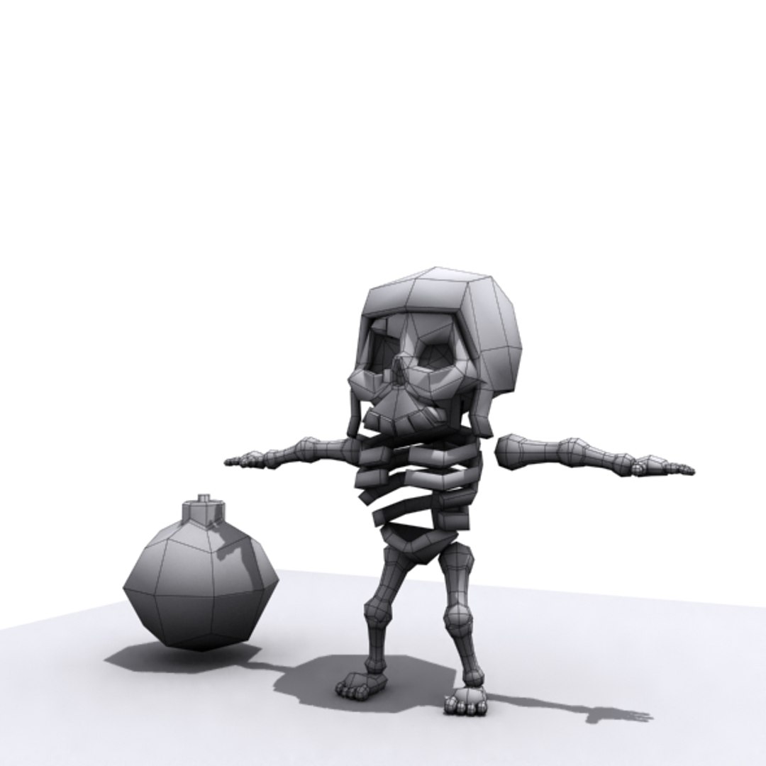 Max Zombie Skeleton Character Cartoony