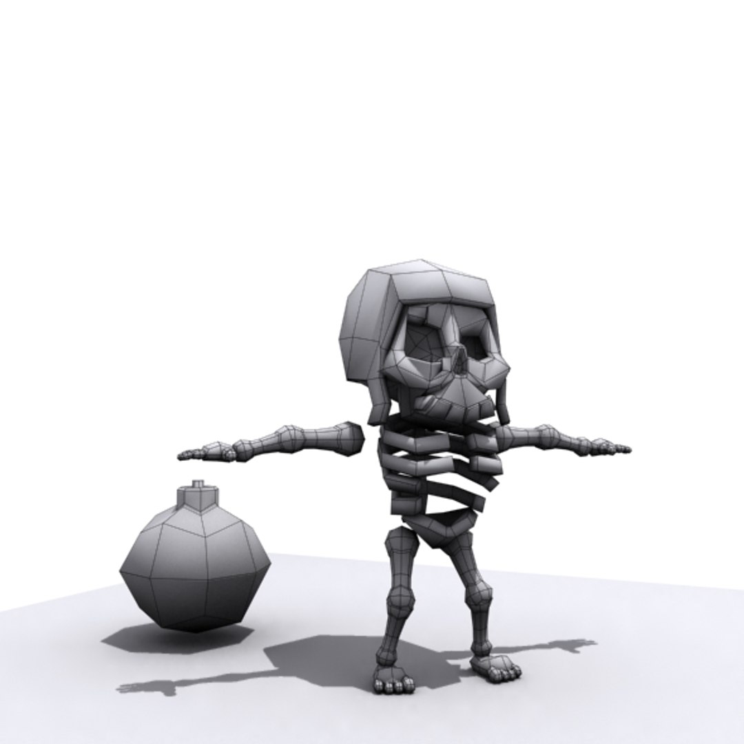 Max Zombie Skeleton Character Cartoony