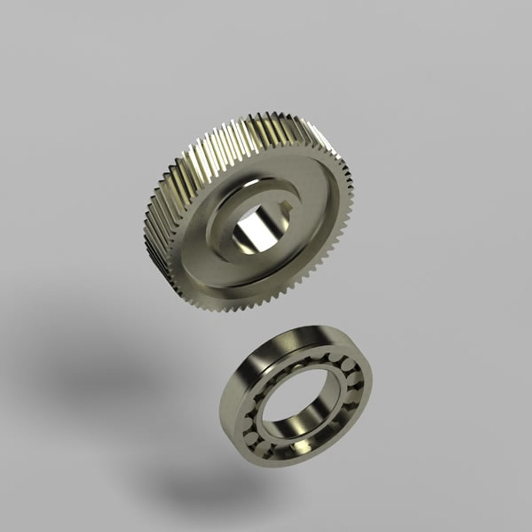 3d Model Motor Gear Set
