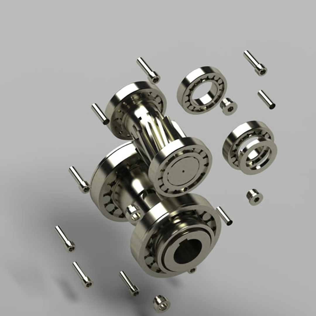 3d Model Motor Gear Set
