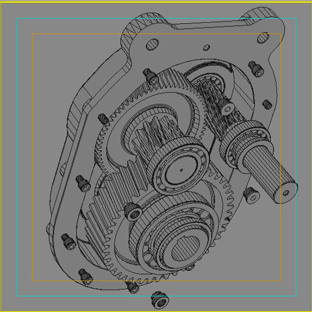 3d Model Motor Gear Set
