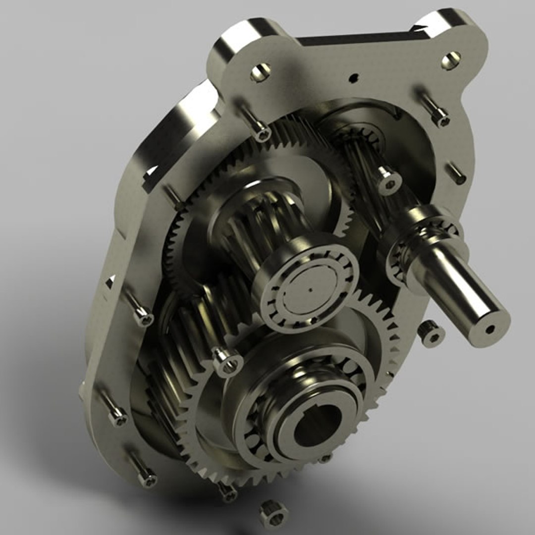 3d Model Motor Gear Set