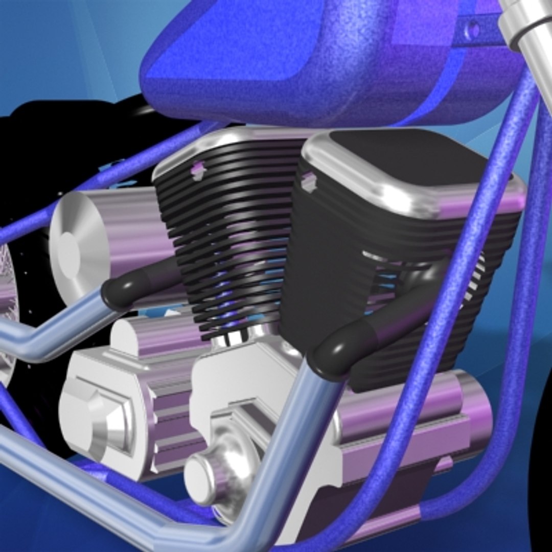 3d Chopper Toy Motorcycle Cycle Model