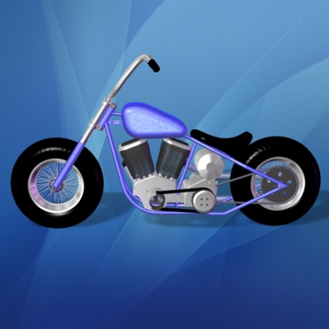 3d Chopper Toy Motorcycle Cycle Model