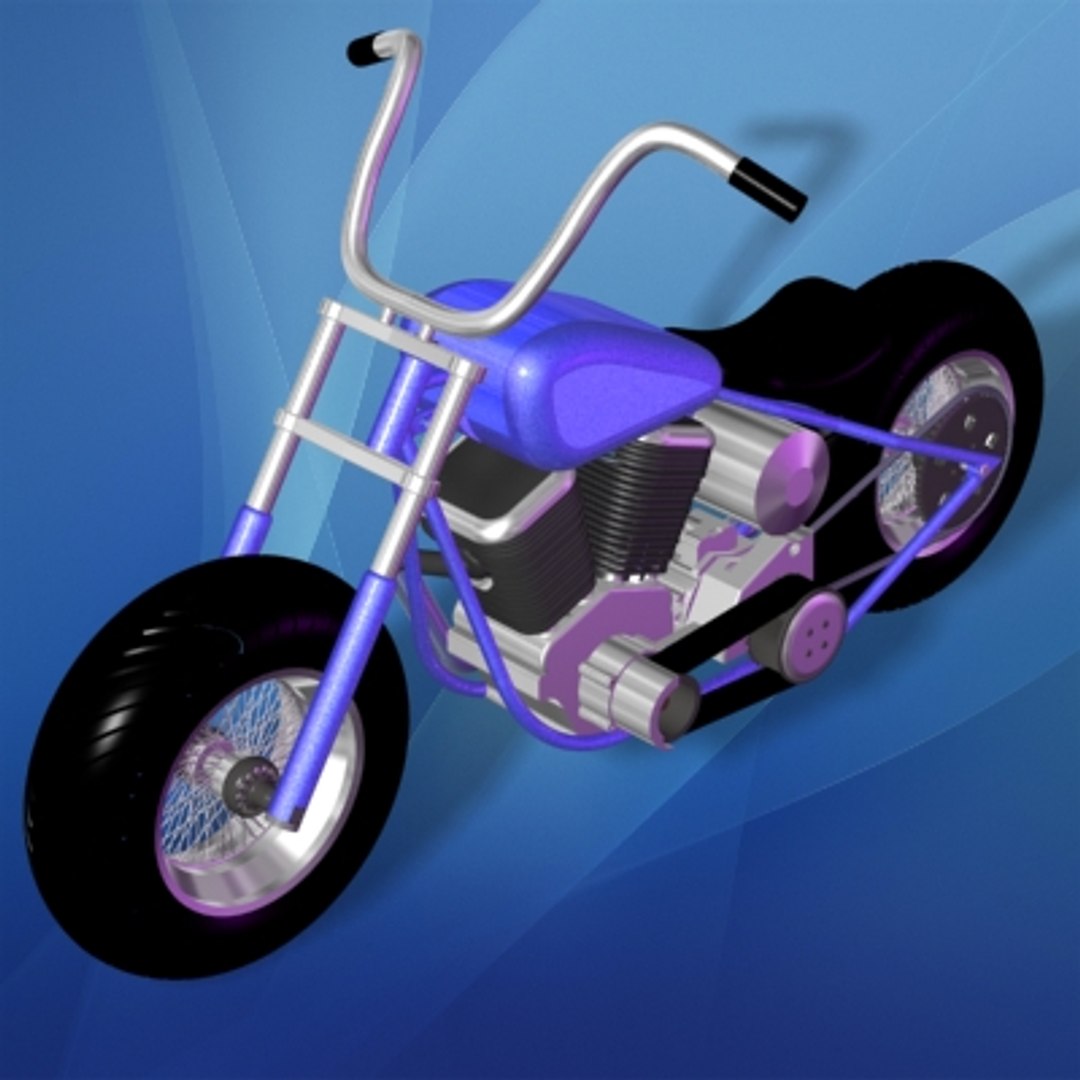 3d chopper toy motorcycle cycle model