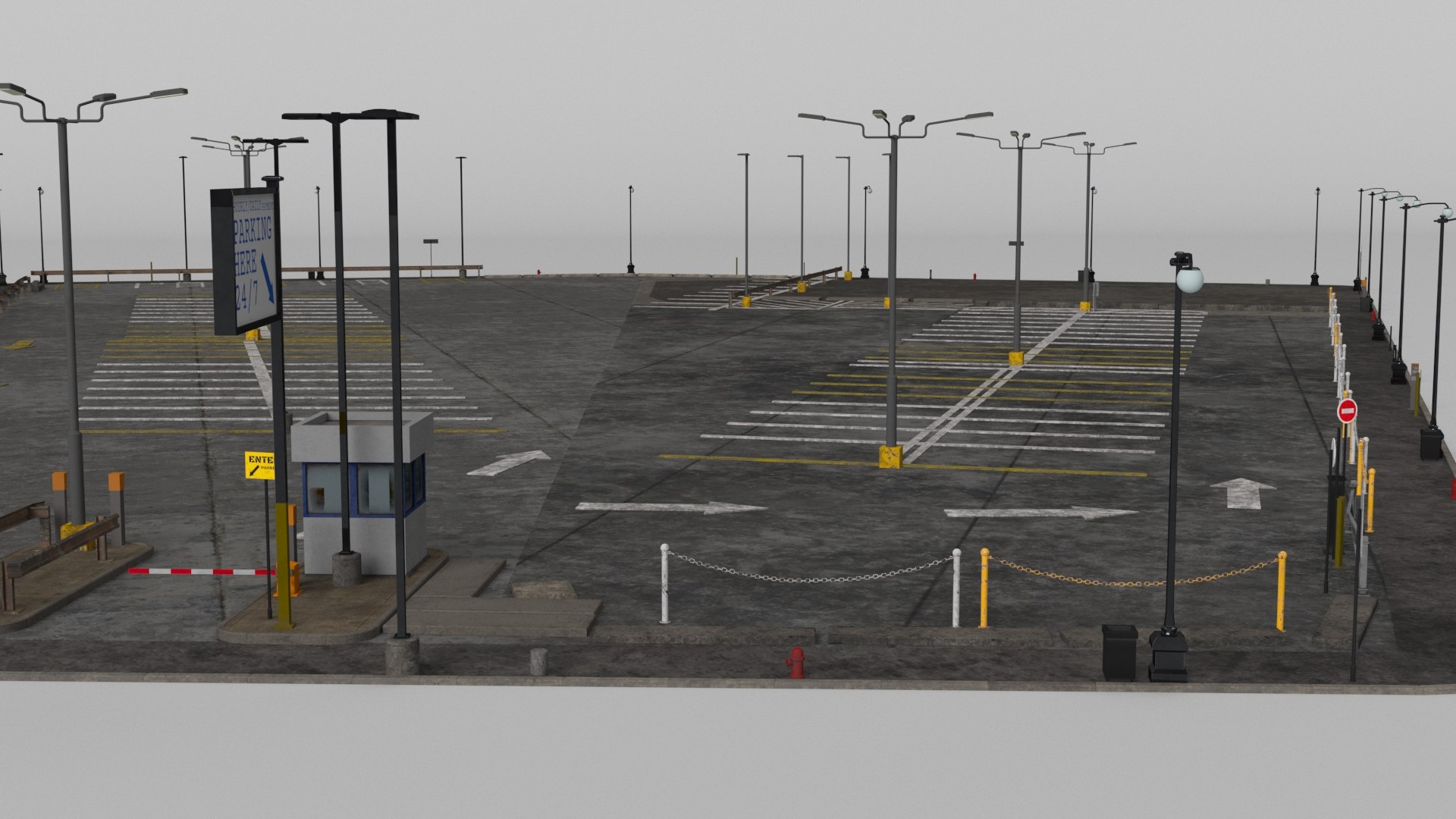 Parking Area Model - TurboSquid 2146329