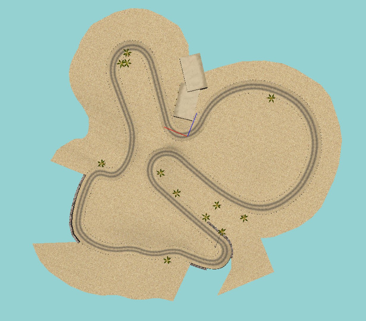 3D Desert Island Race Track Model - TurboSquid 1507456