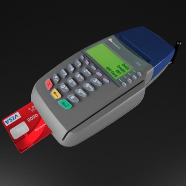 3d wireless credit card pinpad model