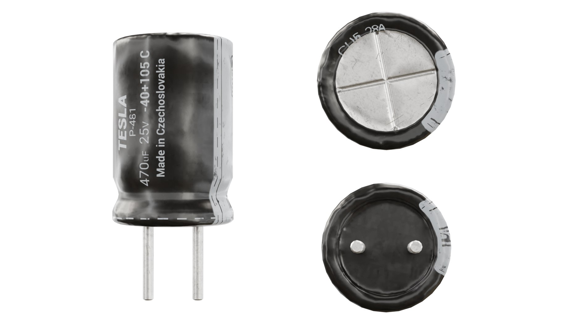 3D Capacitor Electronic Component High And Low Poly Model - TurboSquid ...