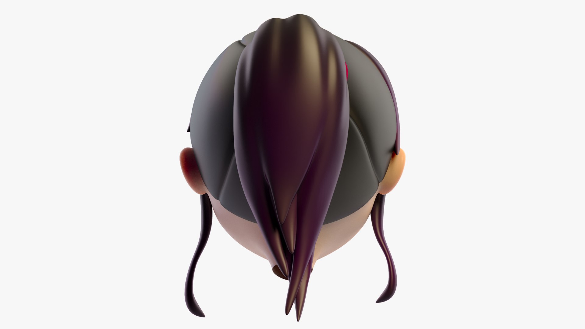 Lovely Cartoon Girls Head 3D Model - TurboSquid 1568824