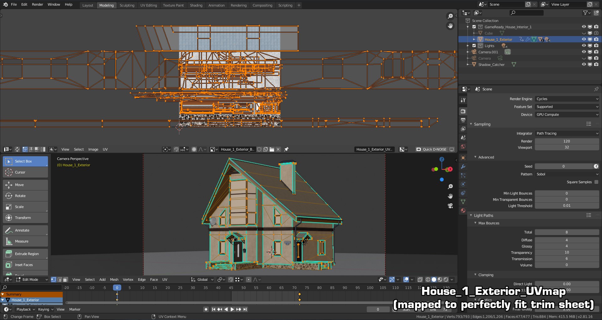 Gameready house interior cottage 3D - TurboSquid 1486937