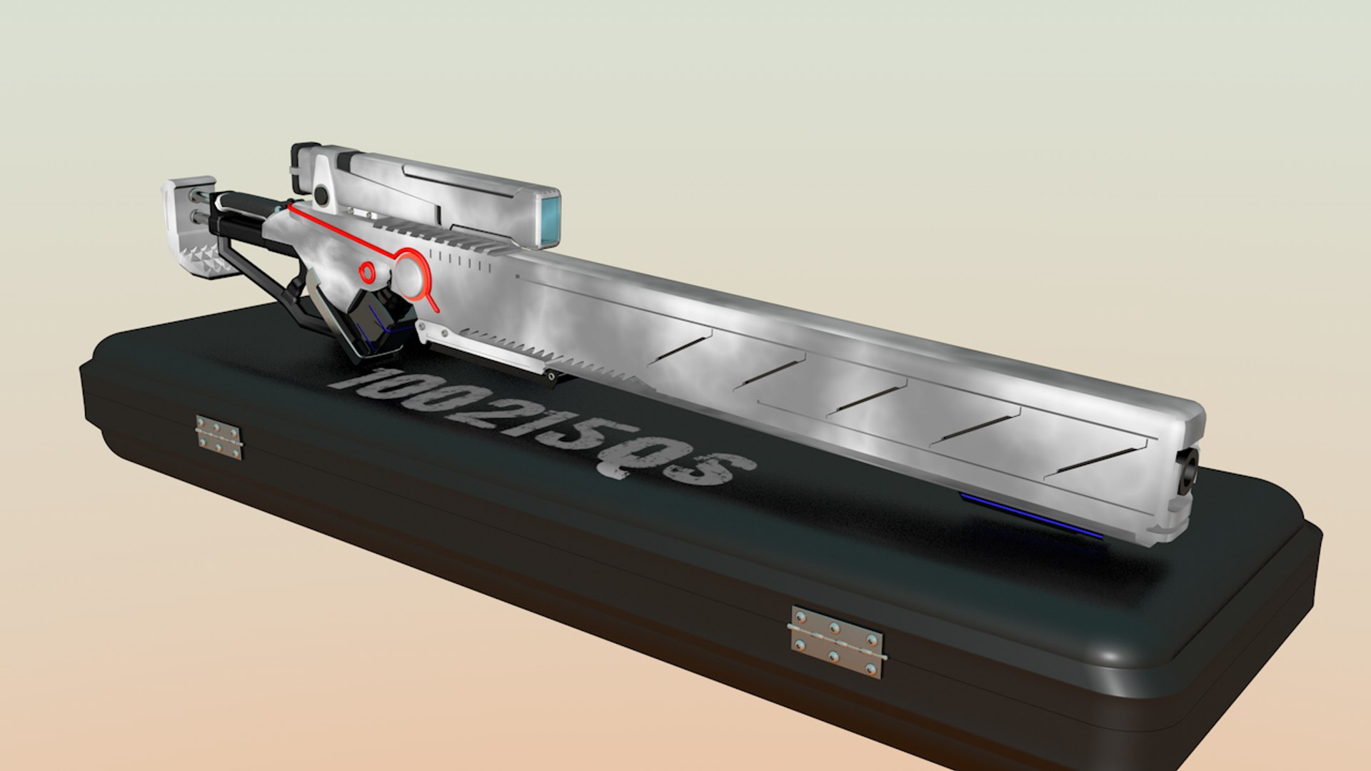 sniper rifle prototype ammo 3d model