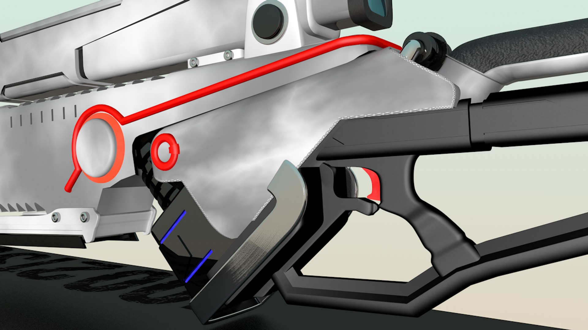 sniper rifle prototype ammo 3d model