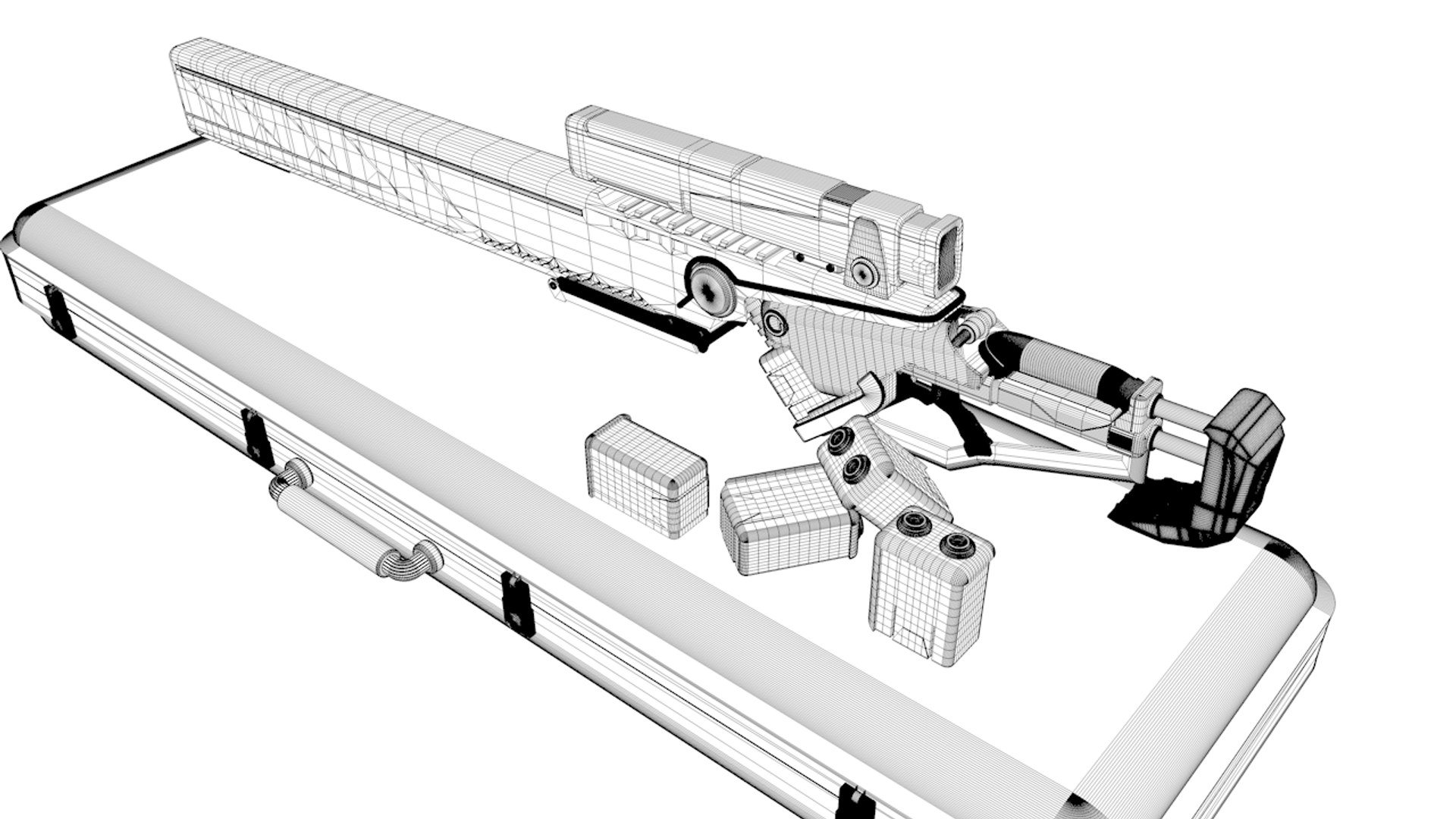 sniper rifle prototype ammo 3d model