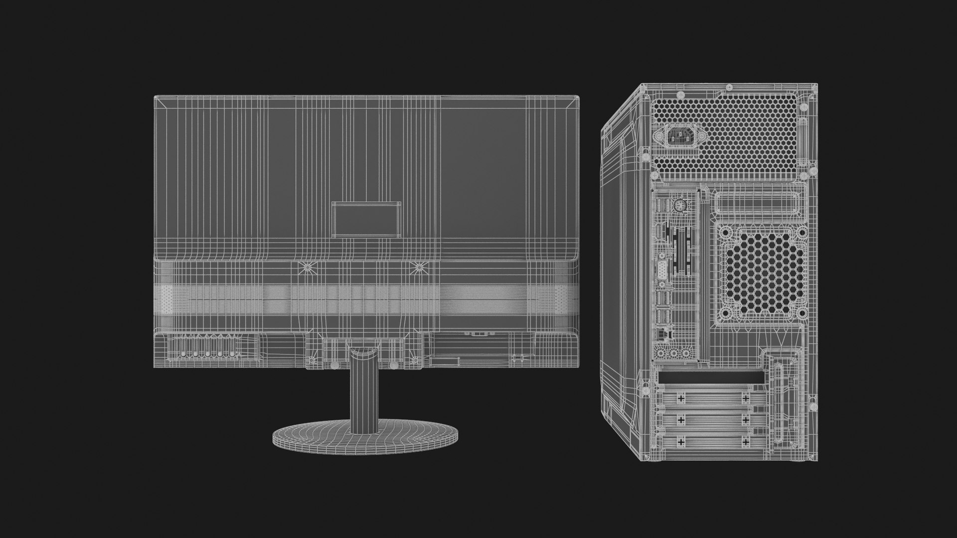 Desktop And Monitor Generic 3D Model - TurboSquid 2053803