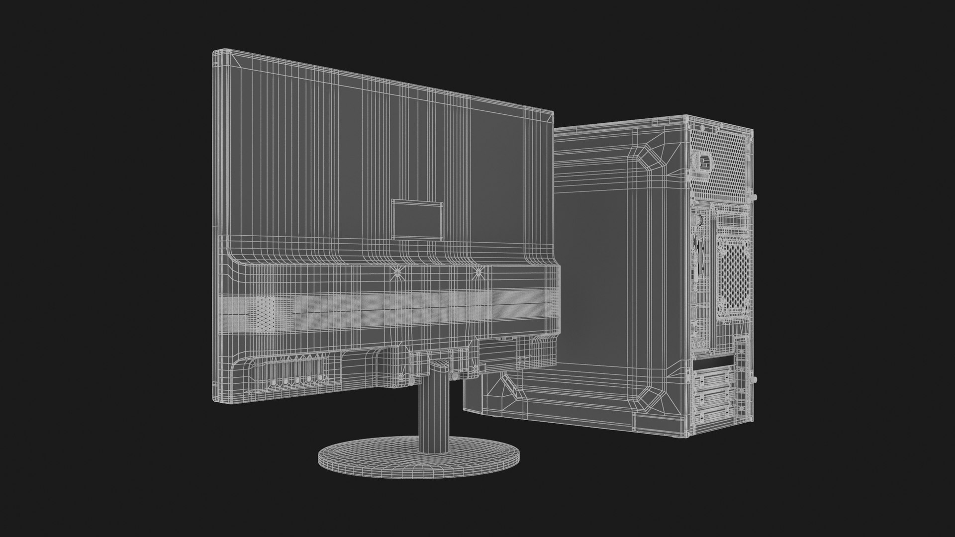 Desktop And Monitor Generic 3D Model - TurboSquid 2053803