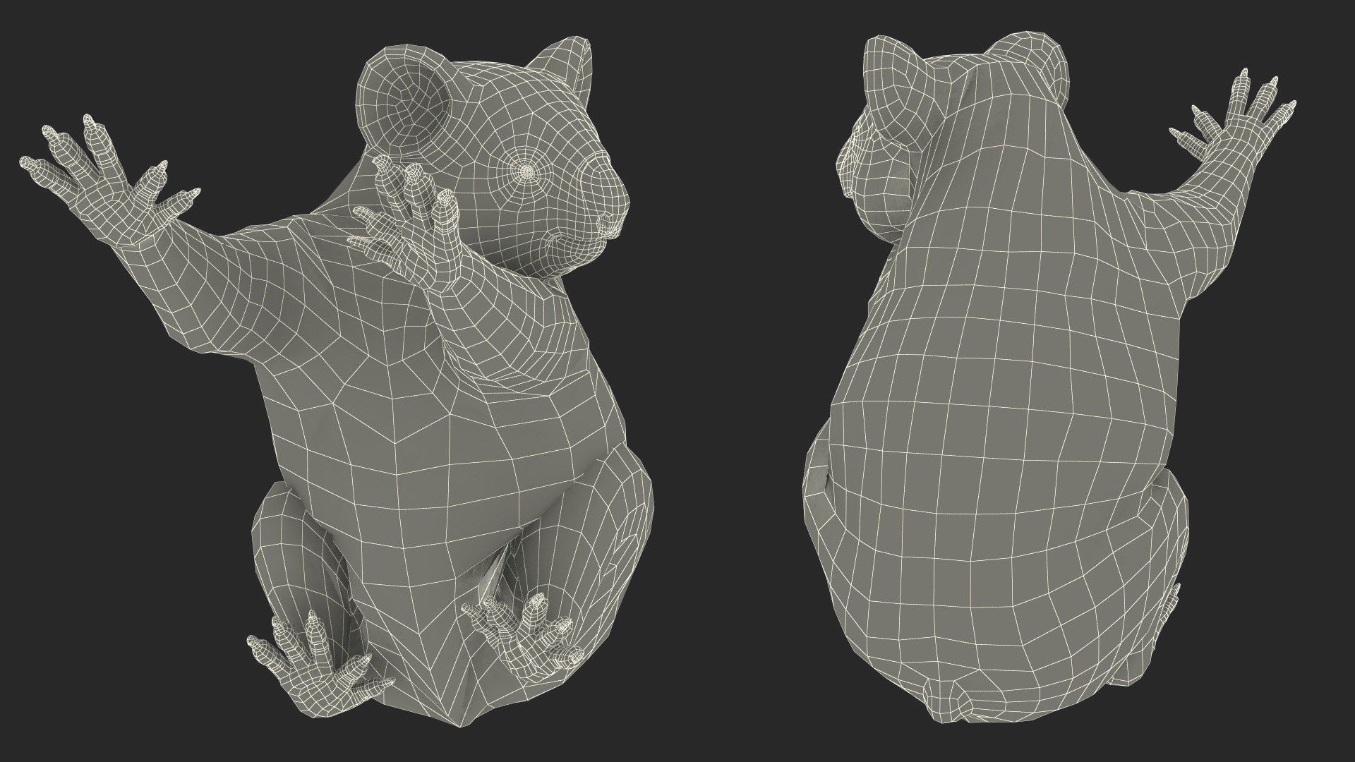 3D Koala Seated Pose Fur - TurboSquid 2167012
