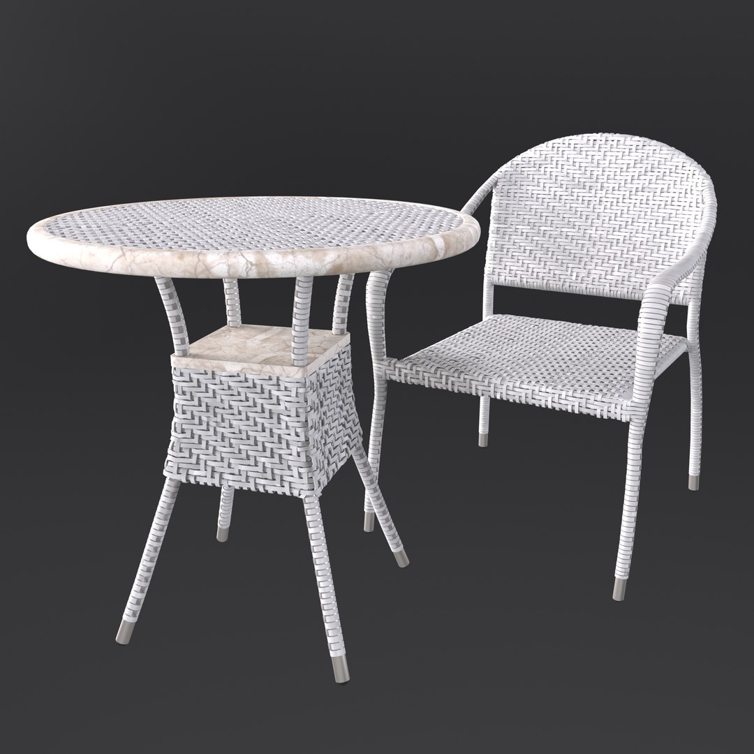 Wicker Furniture Set 3D Model - TurboSquid 2064271