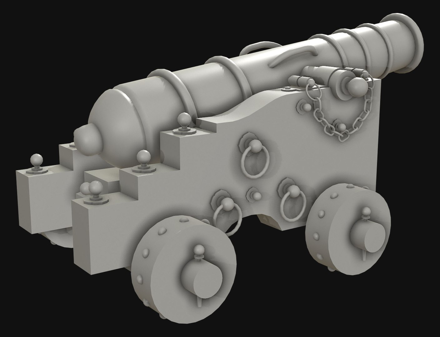 3D Cannon 3 - TurboSquid 2303388