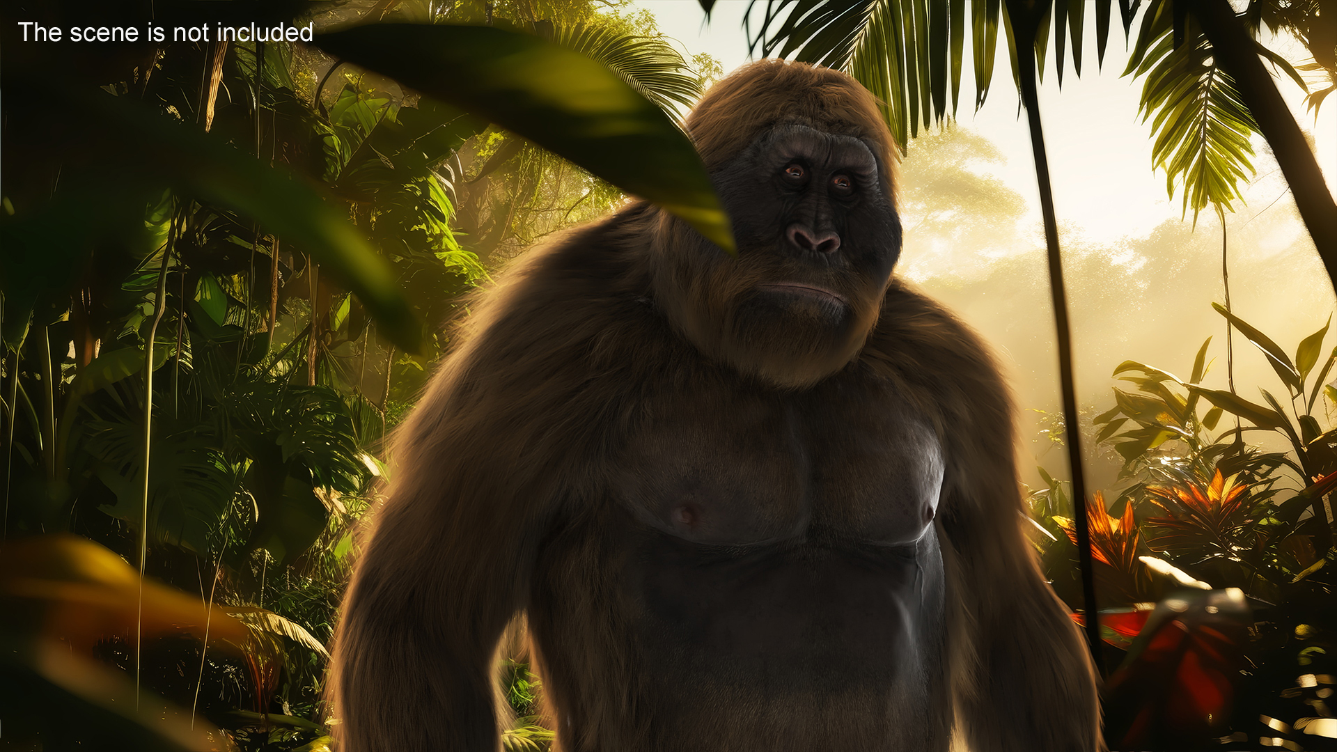 modelo 3d Gigantopithecus en pose de pie - TurboSquid 2311883