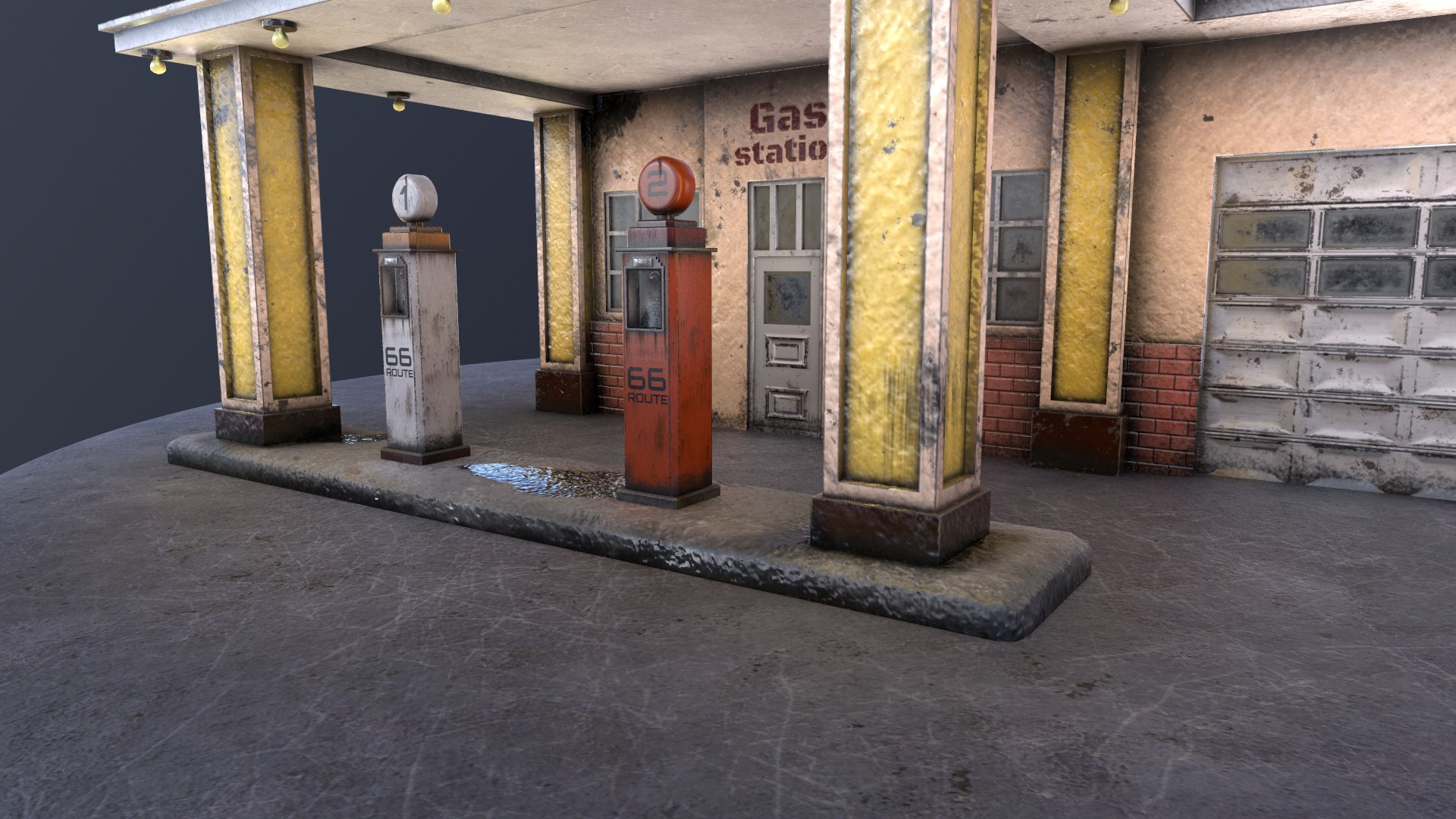 Old Gas Station Pump 3D Model - TurboSquid 1416379