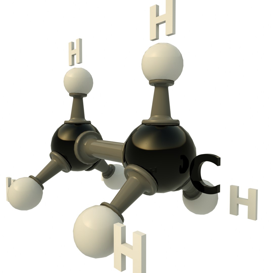 Ethane Molecular 3D Model - TurboSquid 1380475