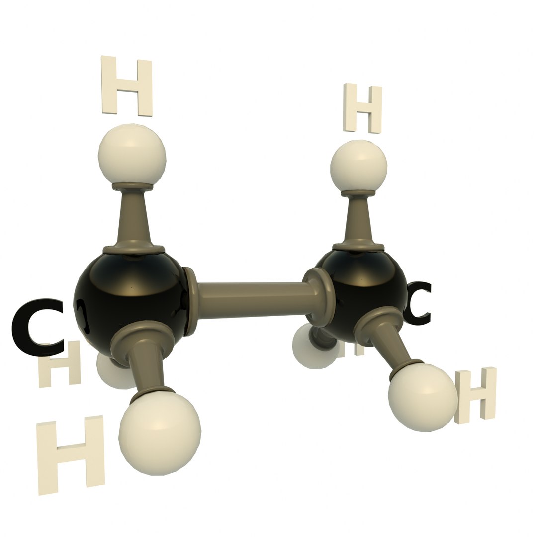 Ethane Molecular 3D Model - TurboSquid 1380475