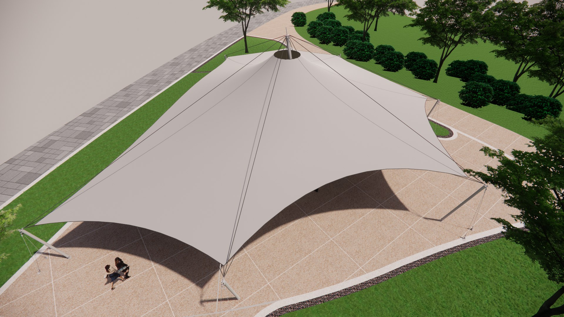 Tensile Structures Collection -A1 3D Model - TurboSquid 2385478