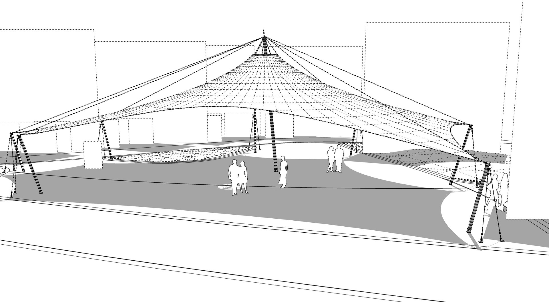 Tensile Structures Collection -A1 3D Model - TurboSquid 2385478