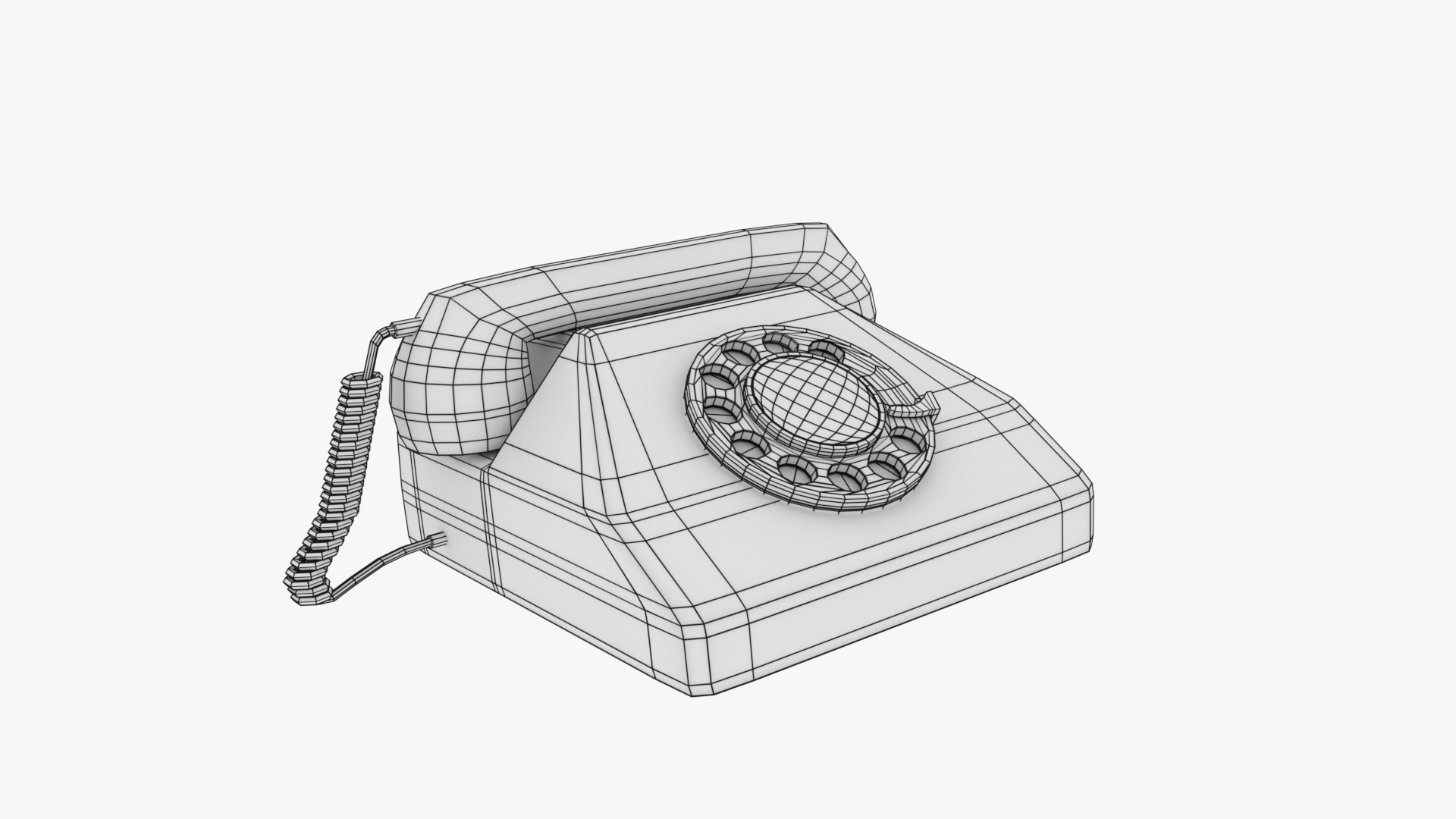 80S Rotary Phone 3D Model - TurboSquid 1981982
