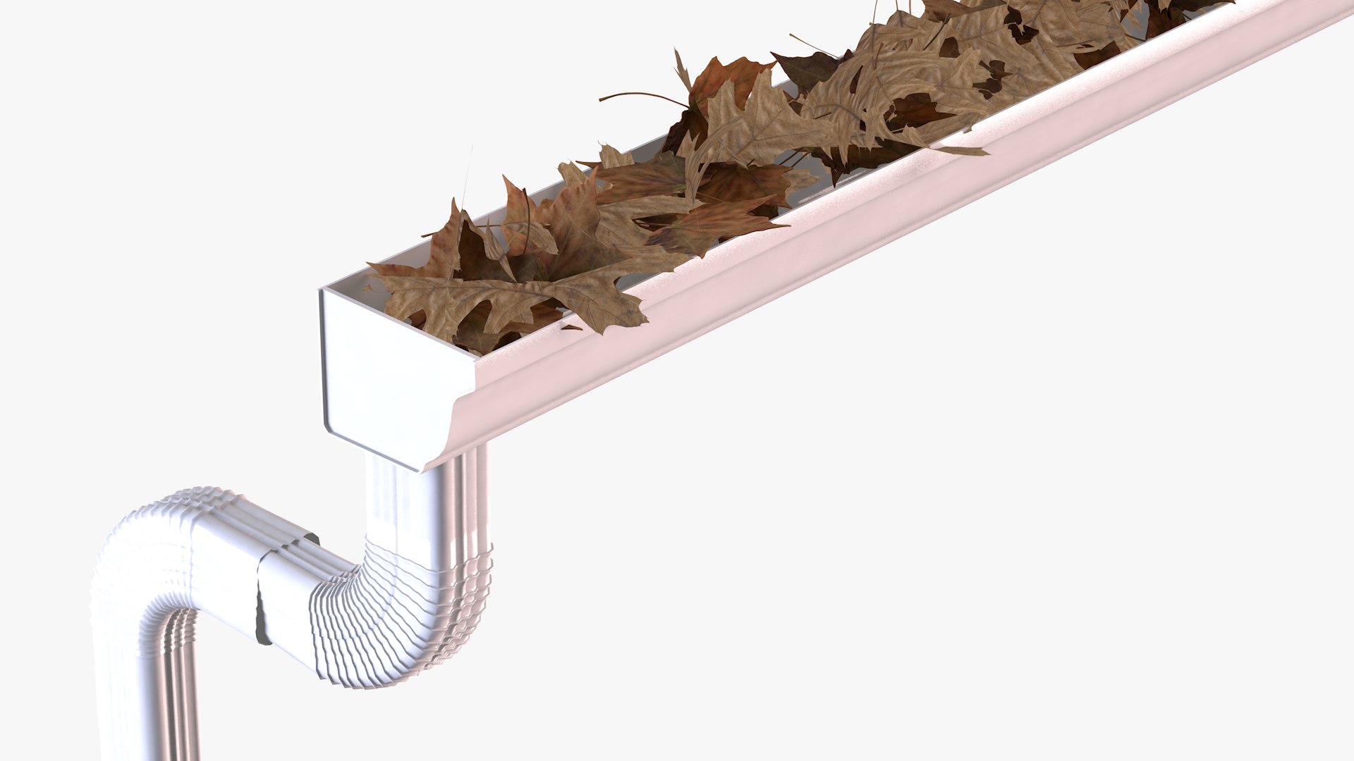 3D Clogged Gutter - TurboSquid 1957444