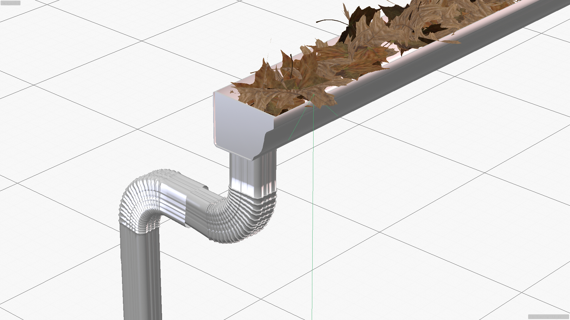 3D Clogged Gutter - TurboSquid 1957444