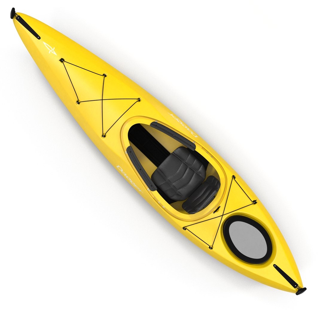 Kayak Yellow Modeled 3d Model