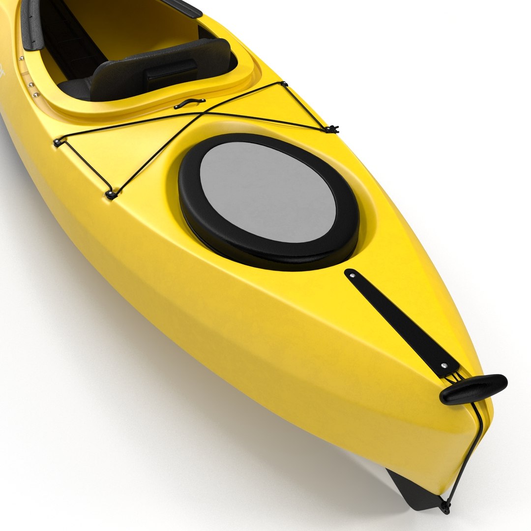 Kayak Yellow Modeled 3d Model