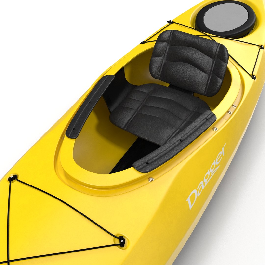 Kayak Yellow Modeled 3d Model