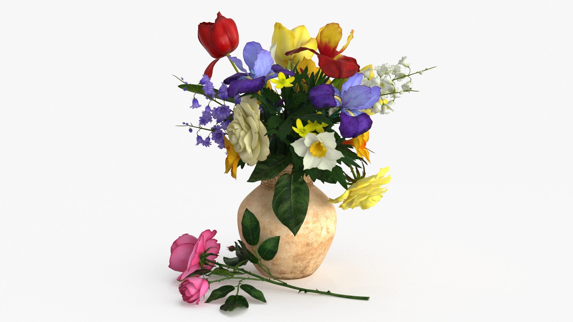 3D Bouquet Flowers Model - TurboSquid 1980309