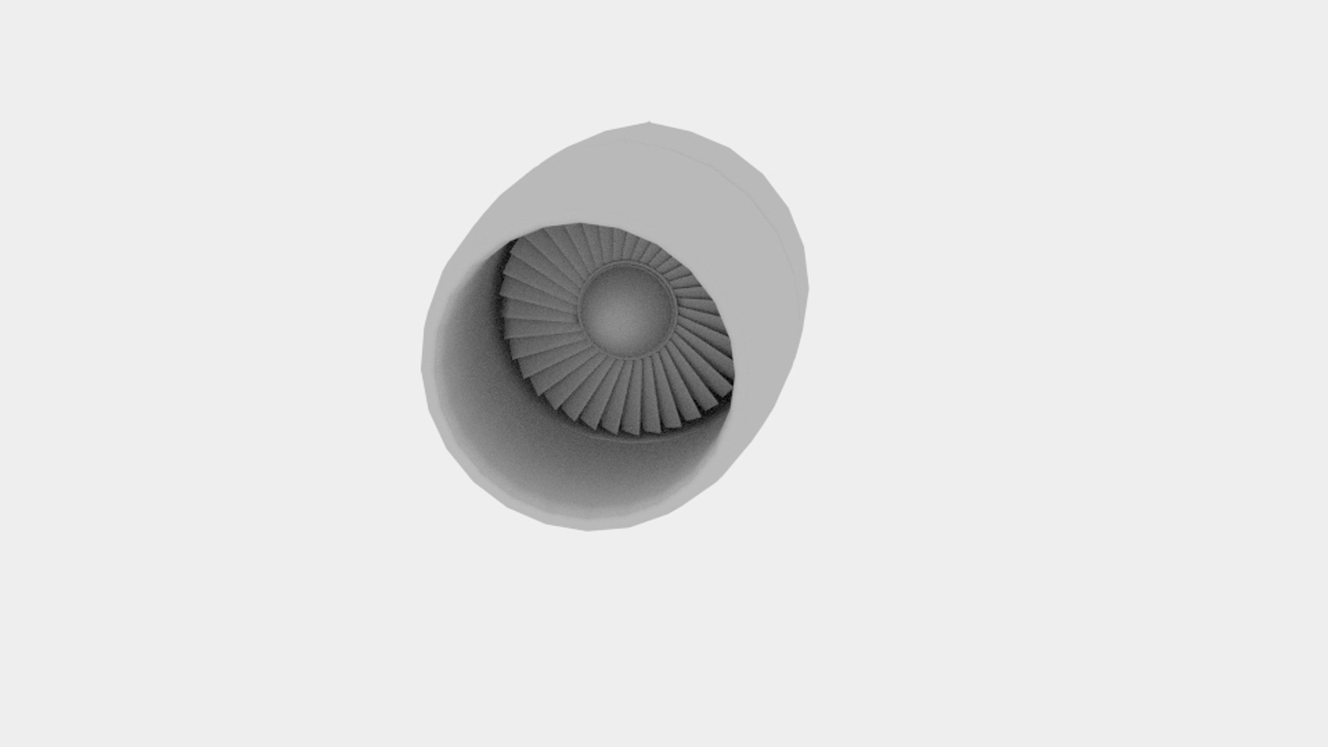 3d Model Inline Jet Engine