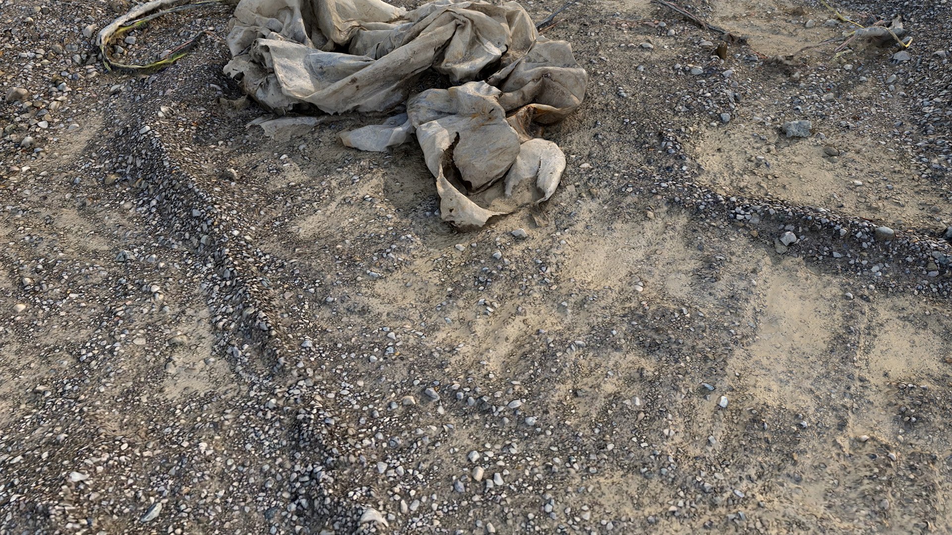 3D Gravel Ground Trash 01 - 3D photogrammetry model scan of gravel and ...