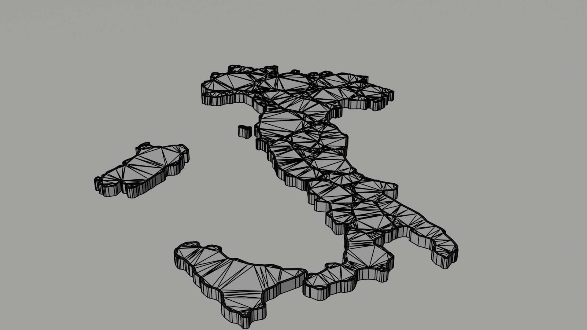 3D Political Map Of Italy - TurboSquid 2028036