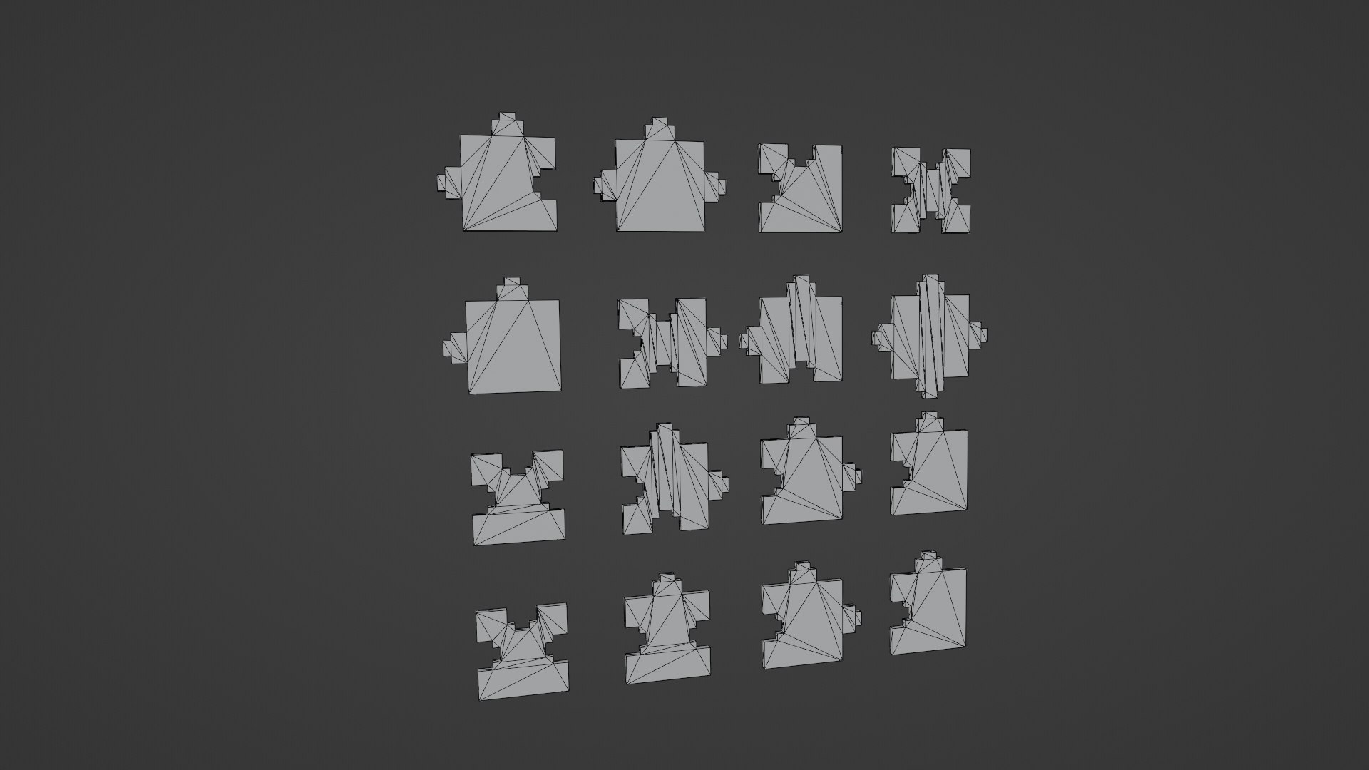 Pixel Puzzle 3D Model - TurboSquid 2018822