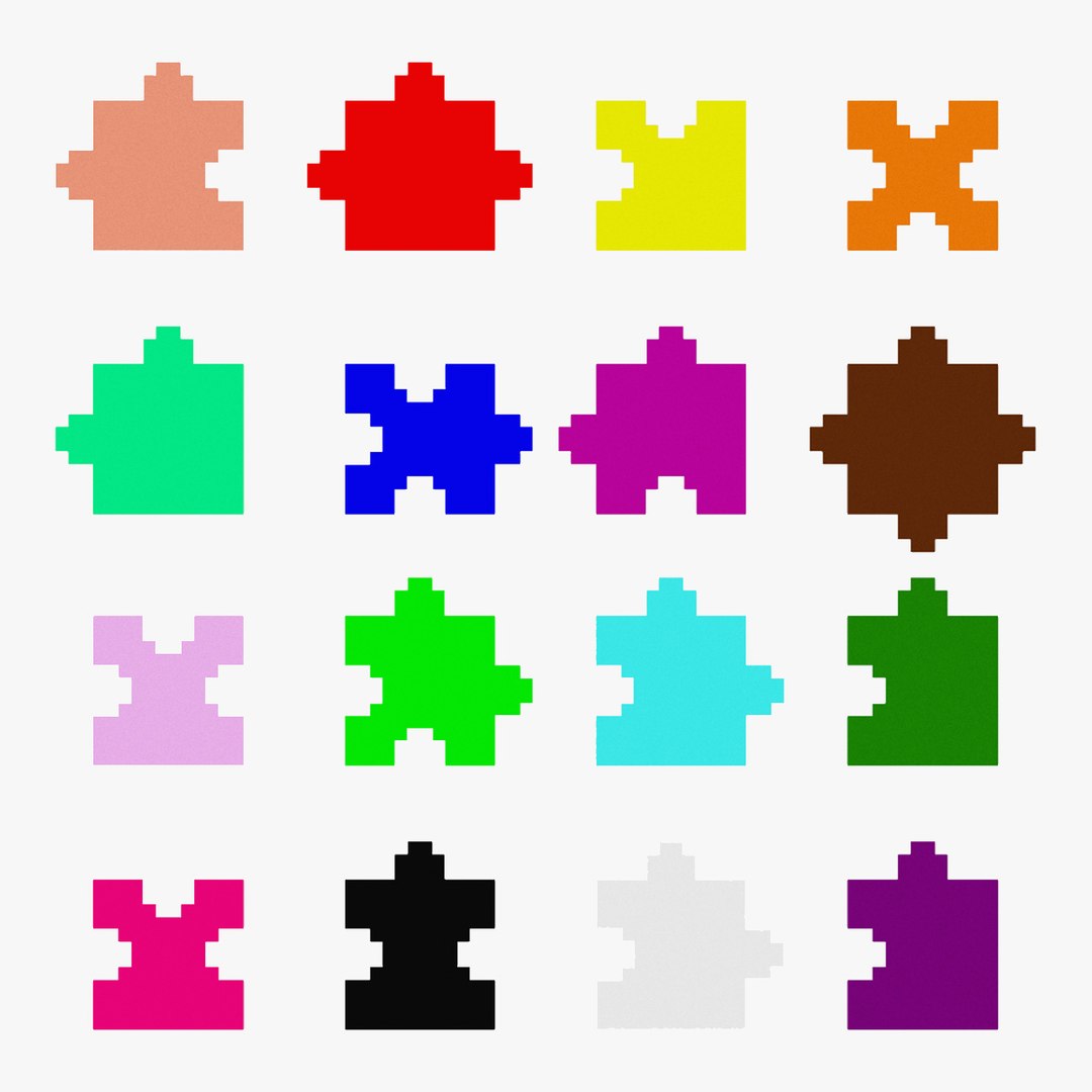 Pixel Puzzle 3D Model - TurboSquid 2018822