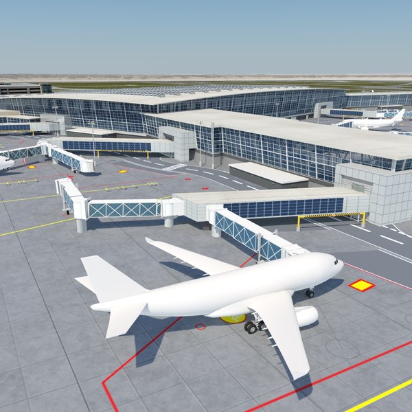 airport environment 3d model