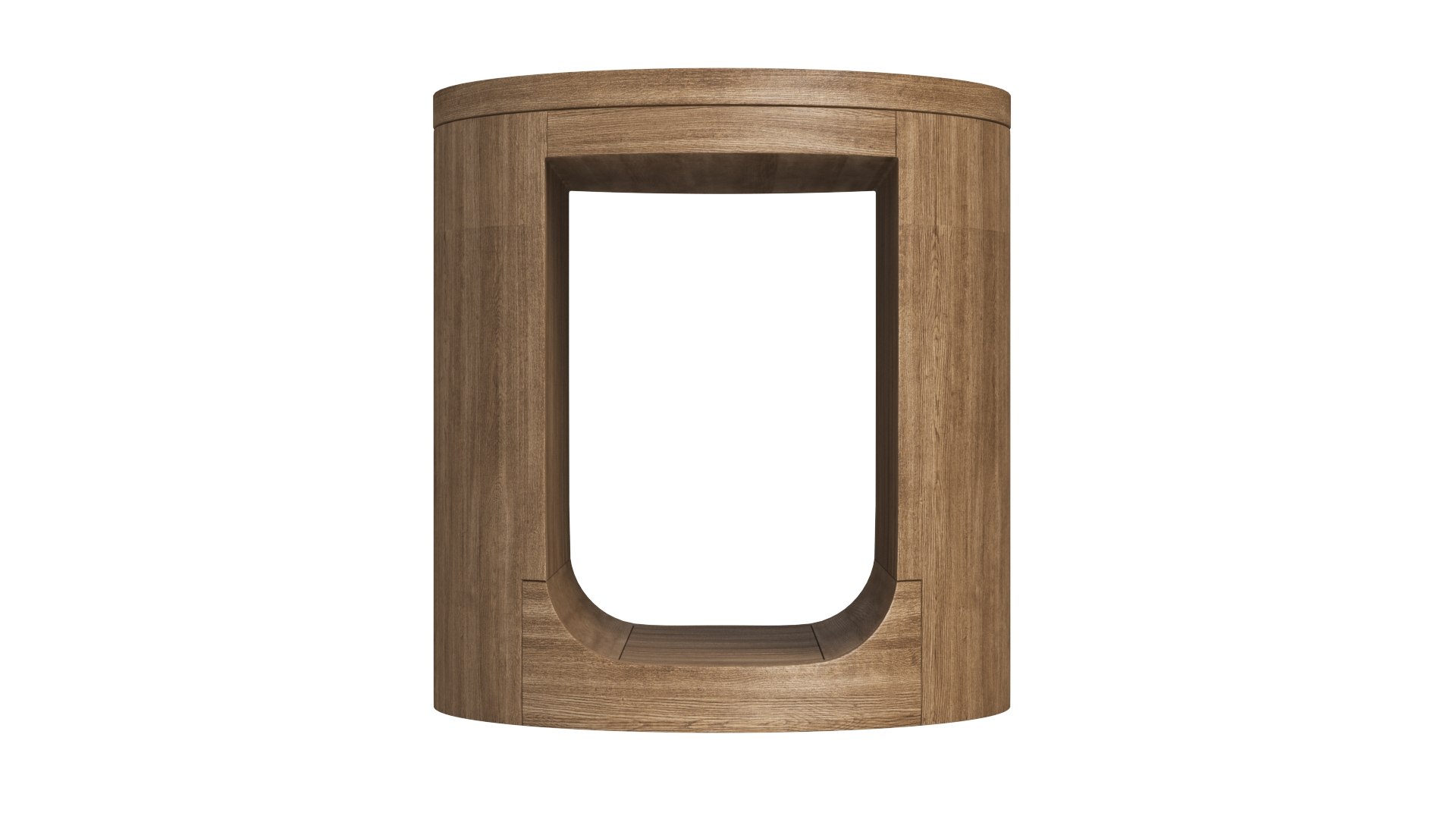 3D RH Oslo Open Teak Round Side Table Model - TurboSquid 2156177