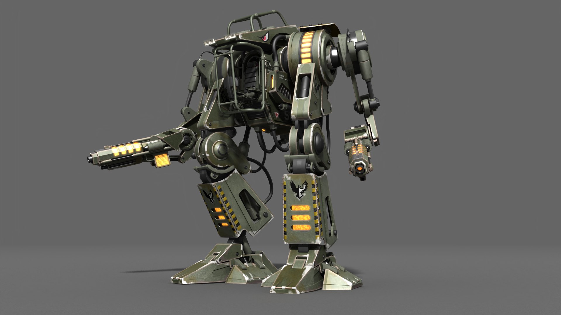3D Battle Mech Model - TurboSquid 2204500