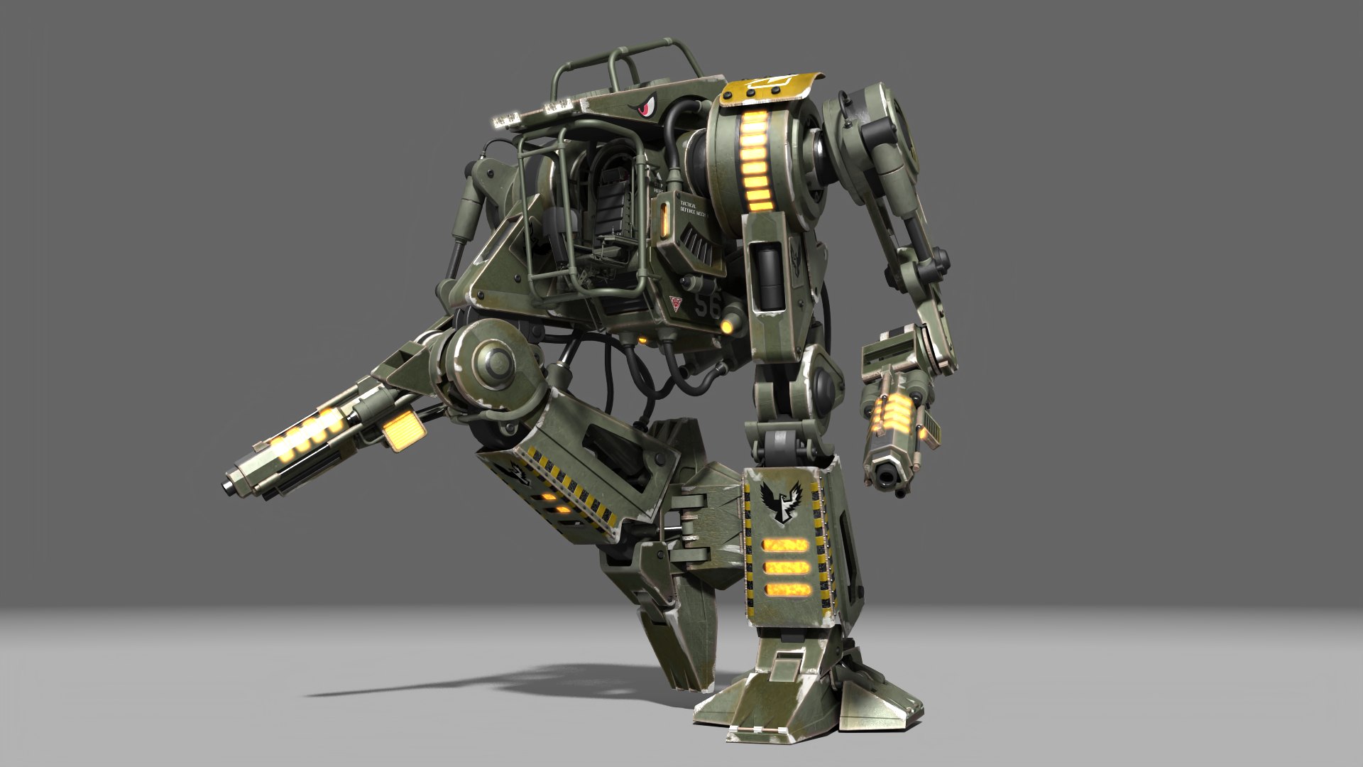 3D Battle Mech Model - TurboSquid 2204500
