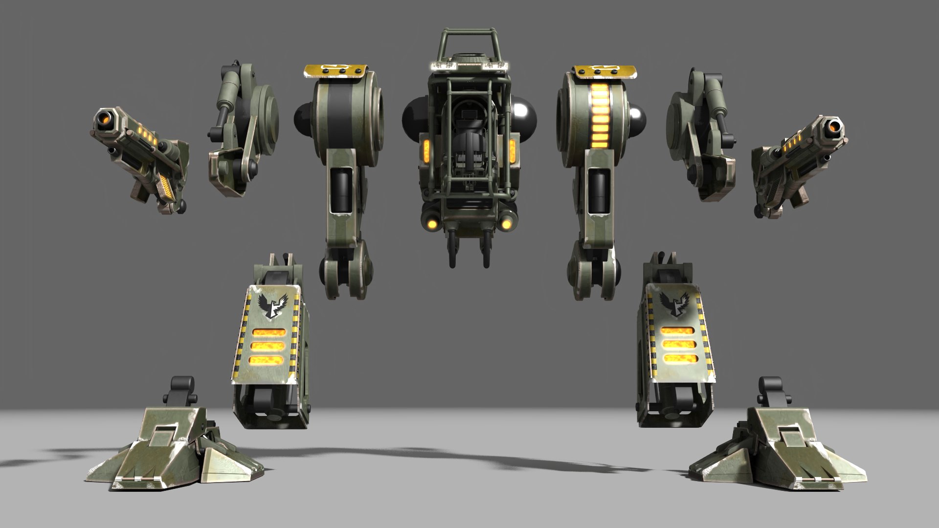 3D Battle Mech Model - TurboSquid 2204500