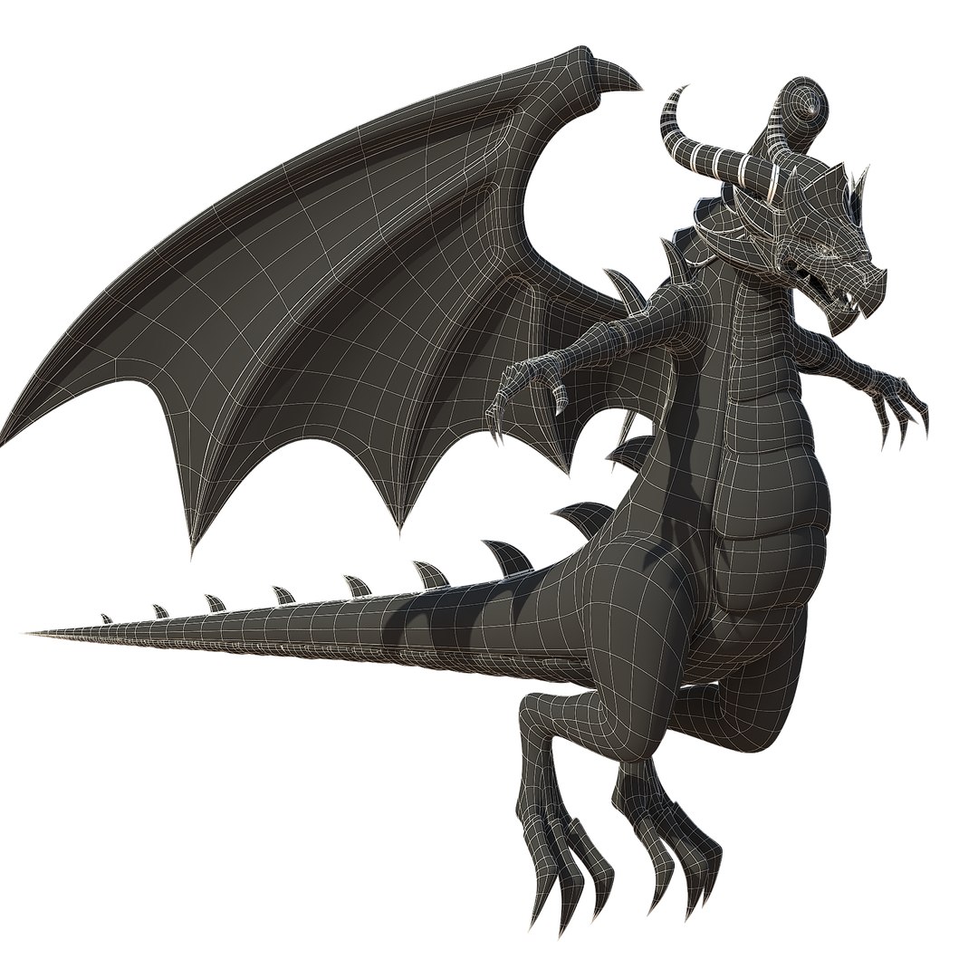 Cattoon Dragon Wing Rig 3D - TurboSquid 1189856