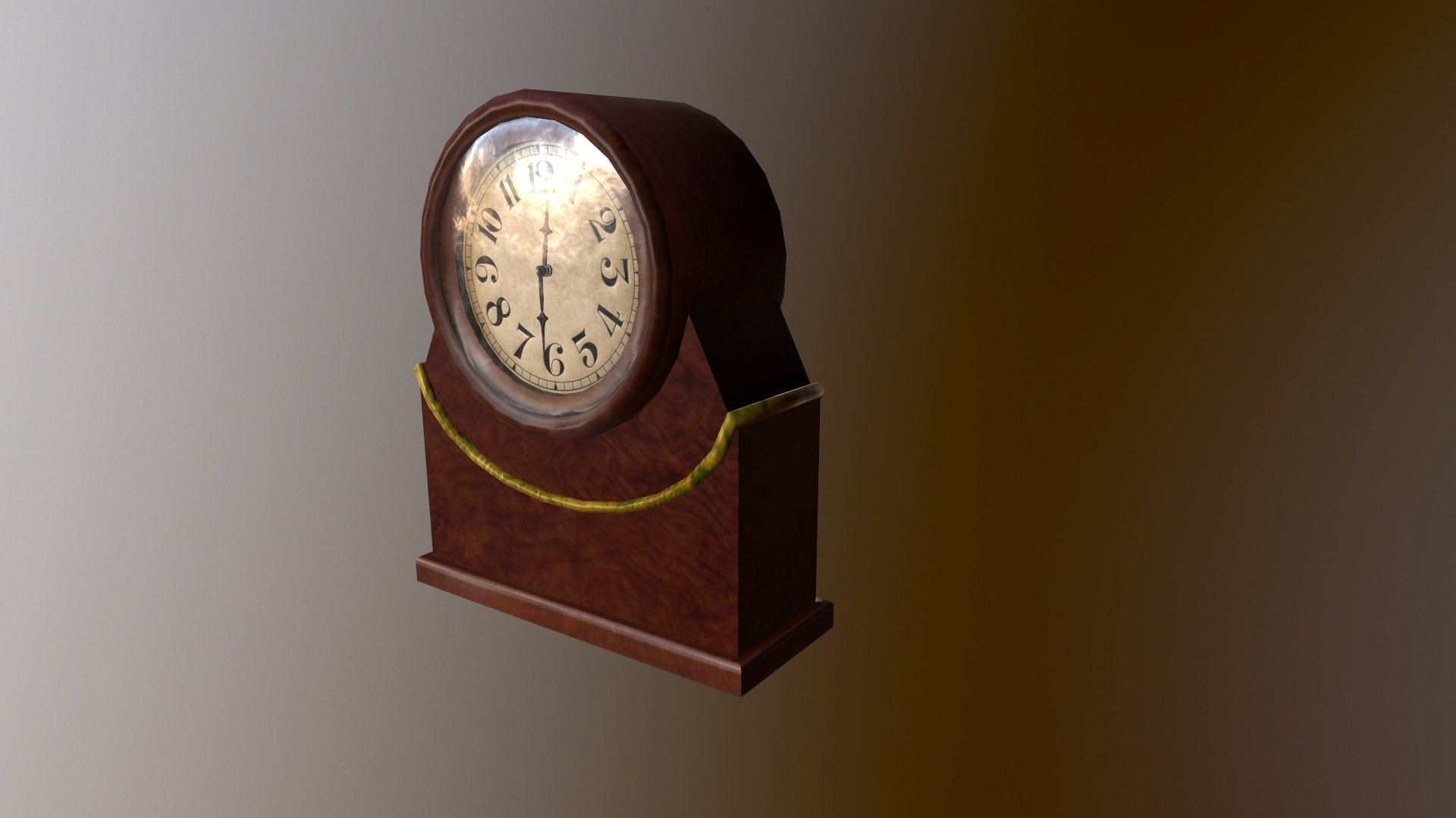 Shelf clock 3D model - TurboSquid 1900763